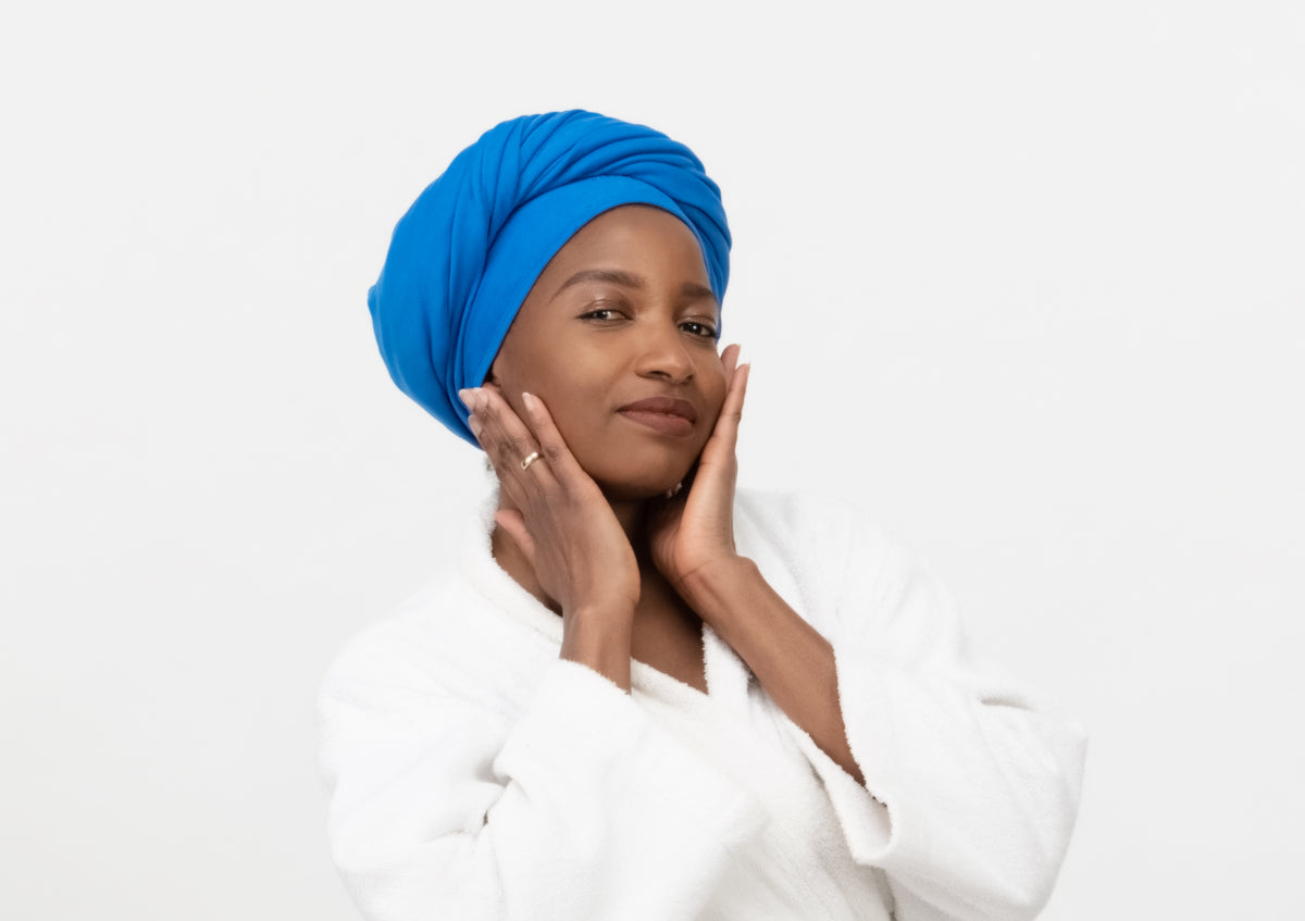 SHETOWEL a natural hair towel, designed for coils, curls and locs.